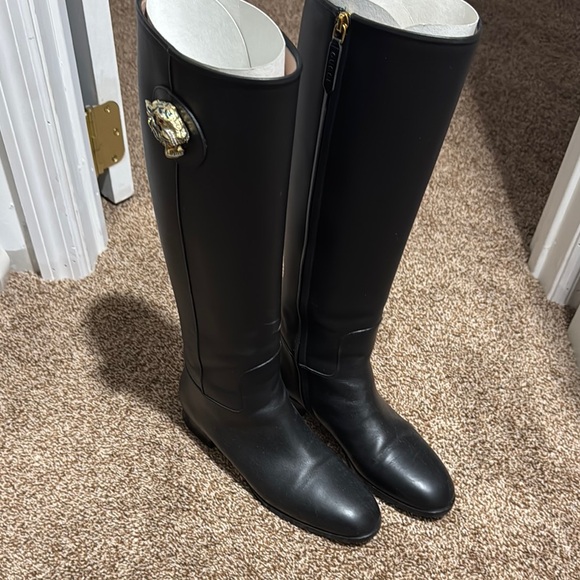 Gucci | Shoes | Gucci Black Leather Riding Boots | Poshmark